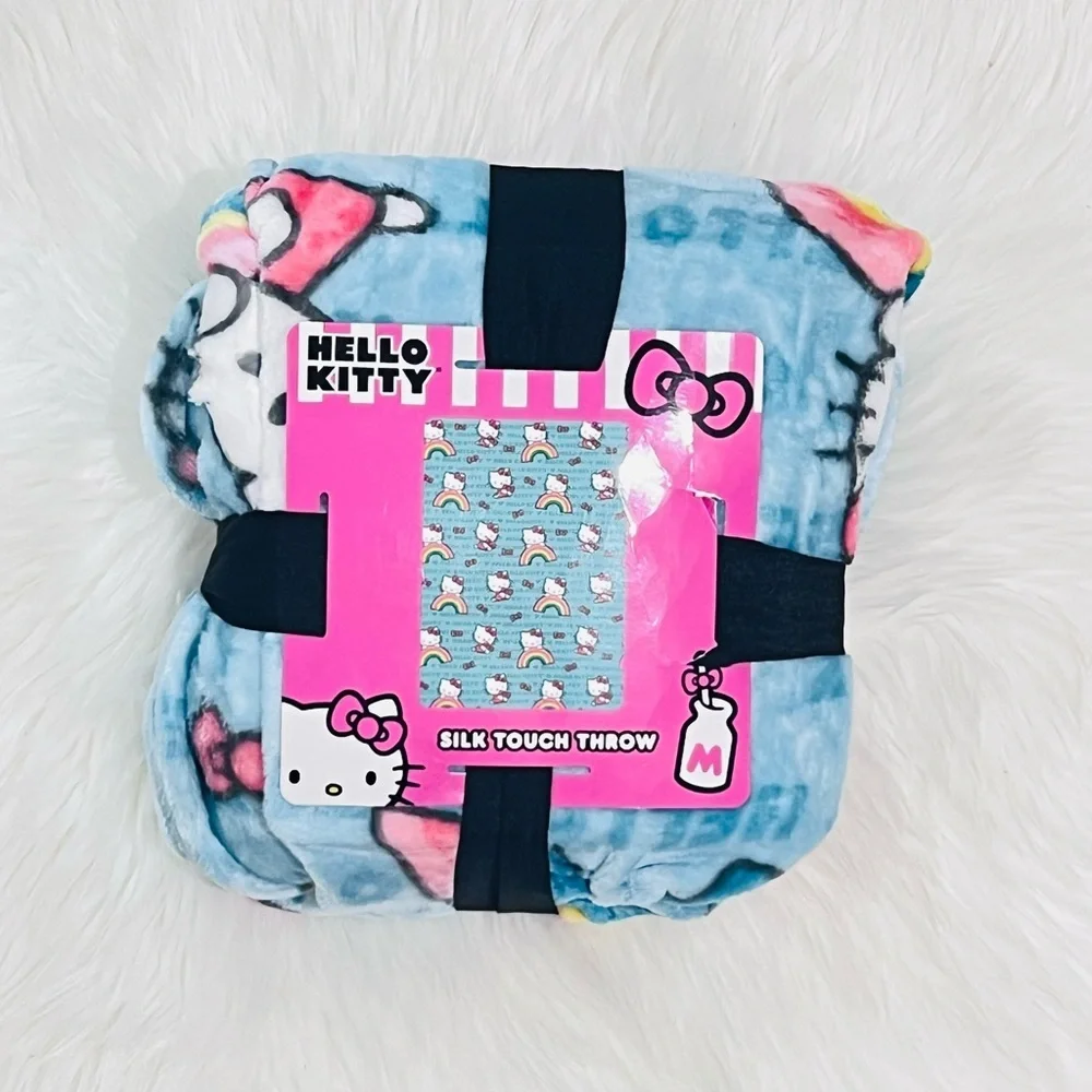 Hello Kitty | Accessories | Hello Kitty Pink And Blue Silk Touch Throw ...
